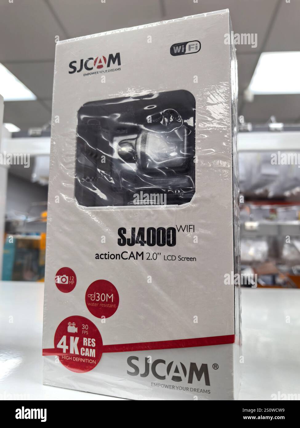 Bobruisk, Belarus - December 29, 2024: Unwrapped action camera reveals ...