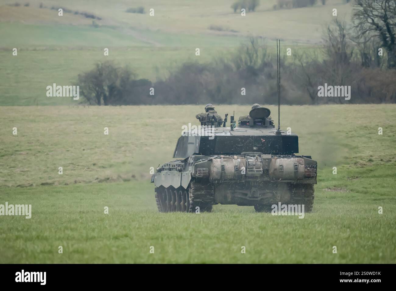 British army Challenger 2 II FV4034 main battle tank in action on a ...