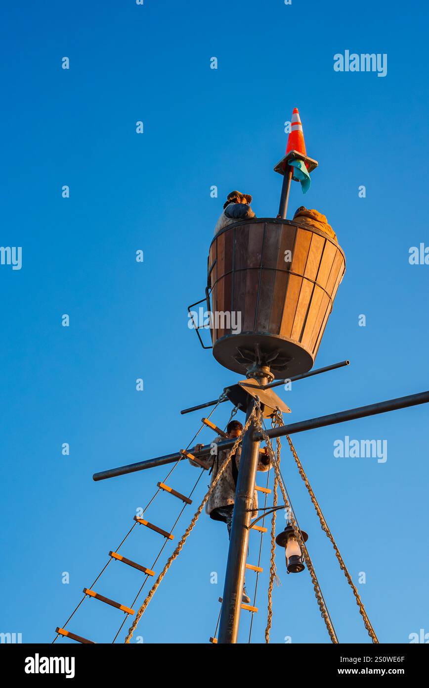 Art Installation of Ship's Crow's Nest at Desert Festival Stock Photo ...
