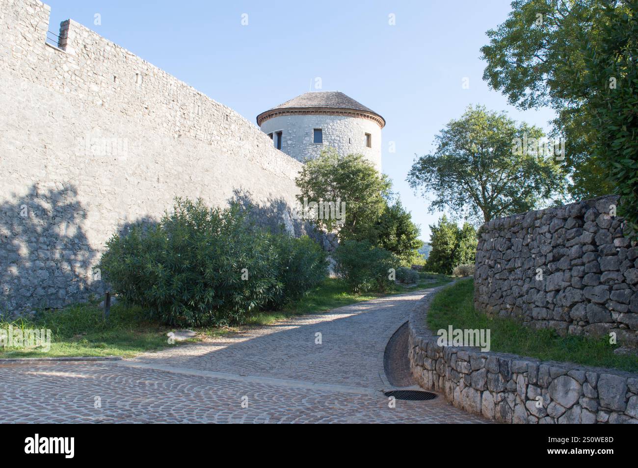 Historic landmark Trsat Castle in the city Rijeka in Croatia Stock ...