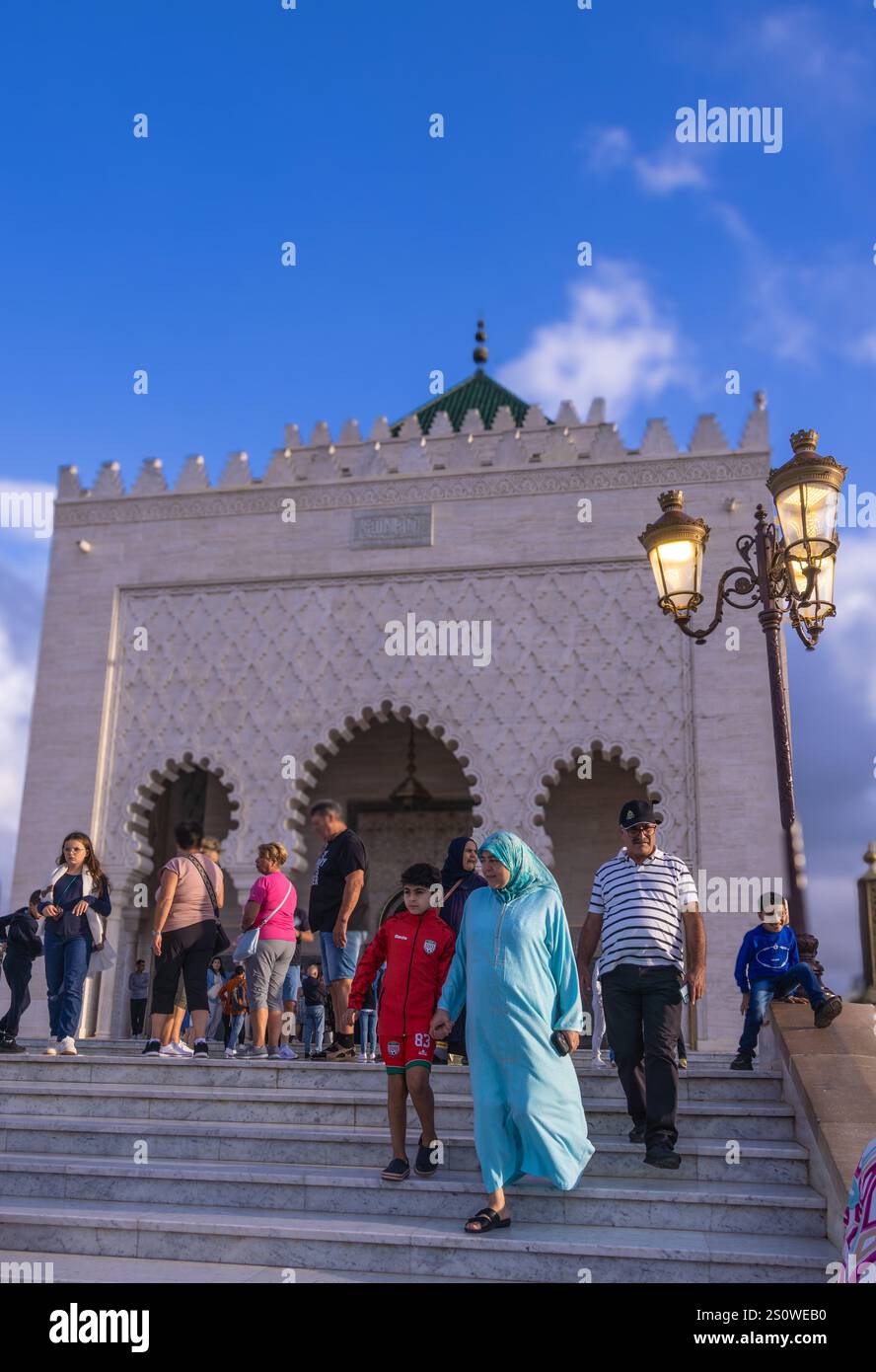 MOROCCO. RABAT. MOHAMMED V MAUSOLEUM, A ROYAL MONUMENT OF UNEQUALLED ...