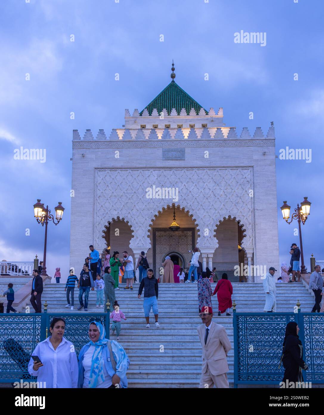 MOROCCO. RABAT. MOHAMMED V MAUSOLEUM, A ROYAL MONUMENT OF UNEQUALLED ...