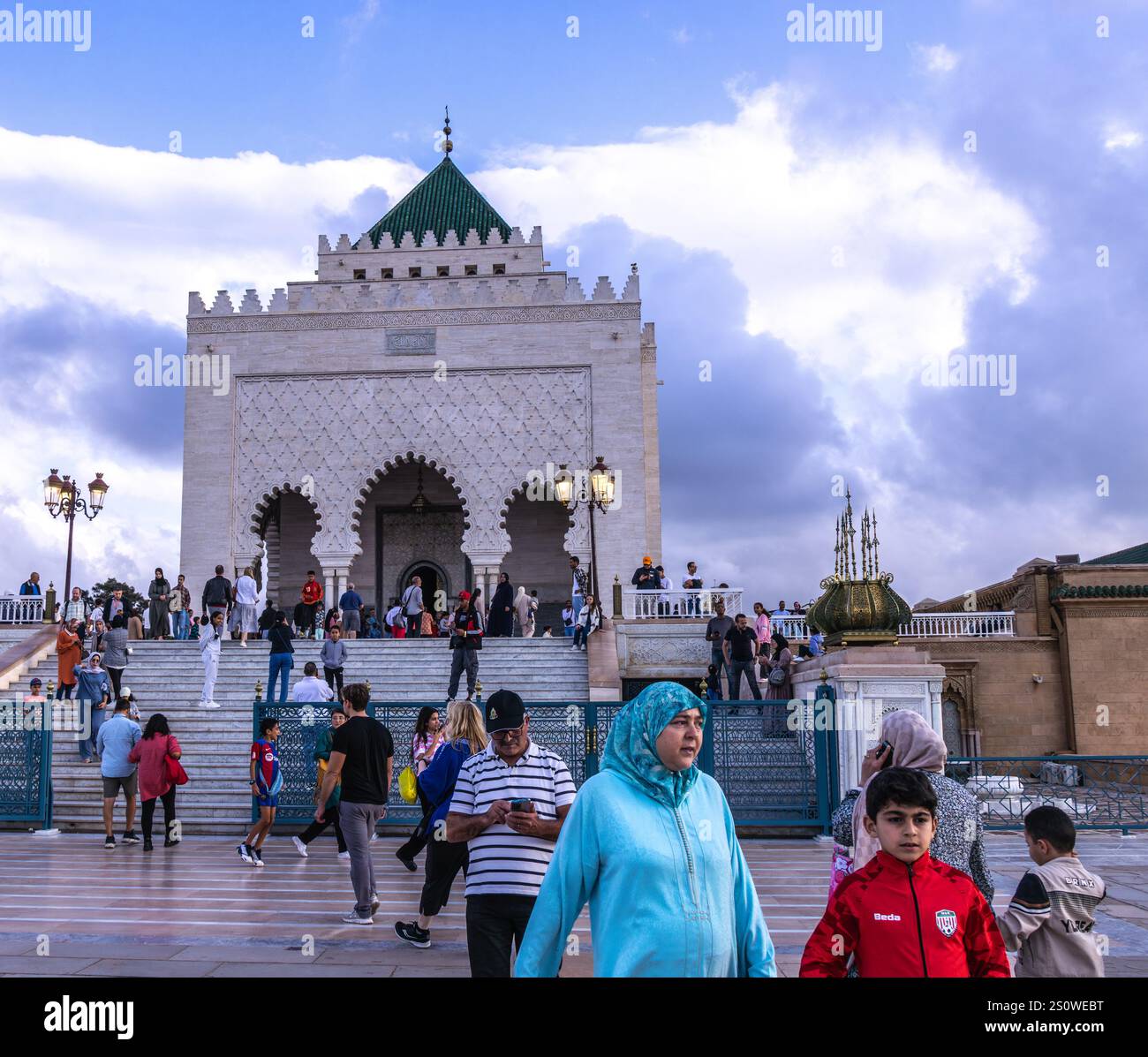 MOROCCO. RABAT. MOHAMMED V MAUSOLEUM, A ROYAL MONUMENT OF UNEQUALLED ...