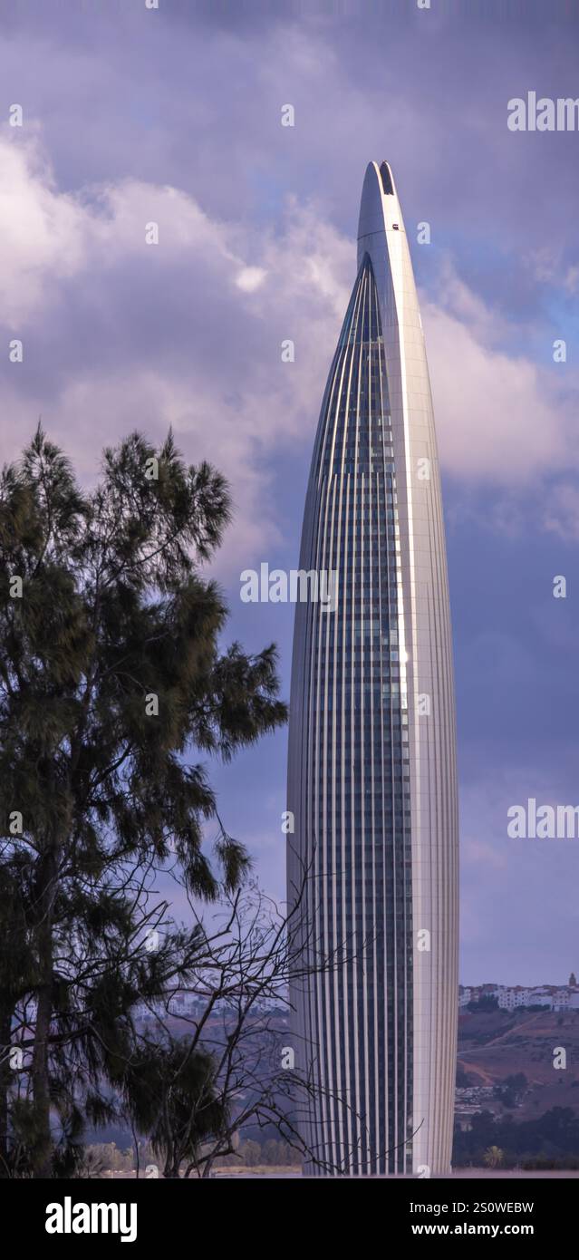 MOROCCO. RABAT. THE MOHAMMED VI TOWER, END 2024. 250 METERS (55 STAGES ...
