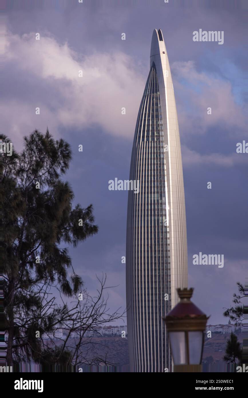 MOROCCO. RABAT. THE MOHAMMED VI TOWER, END 2024. 250 METERS (55 STAGES ...