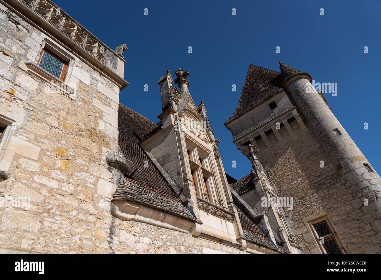 a medieval hand-built stone property in France Stock Photo - Alamy