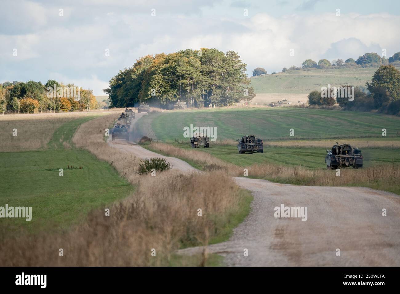 a squadron of British army FV4034 Challenger 2 ii main battle tanks and ...