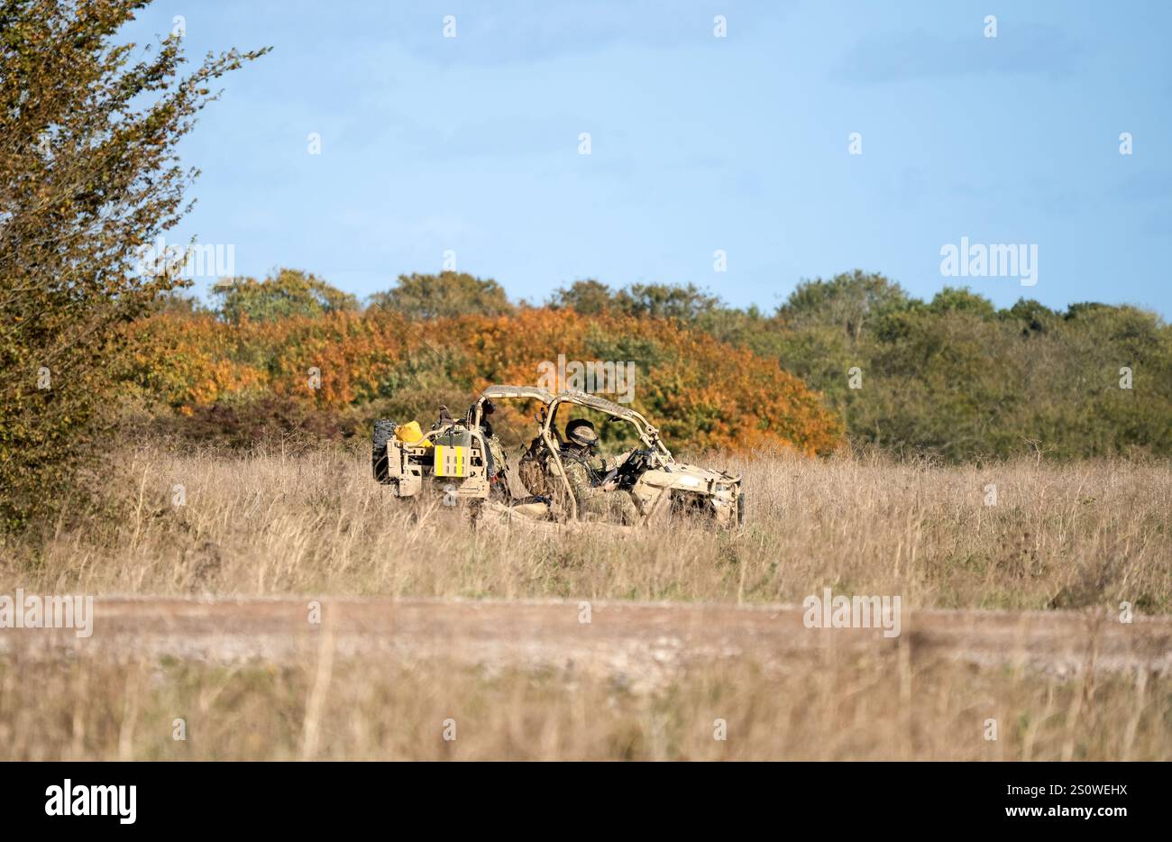 Polaris MRZR-D4 UTV (utility task vehicle) carrying soldiers from 40 ...