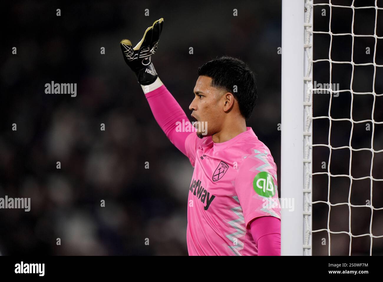 West Ham United goalkeeper Alphonse Areola during the Premier League ...