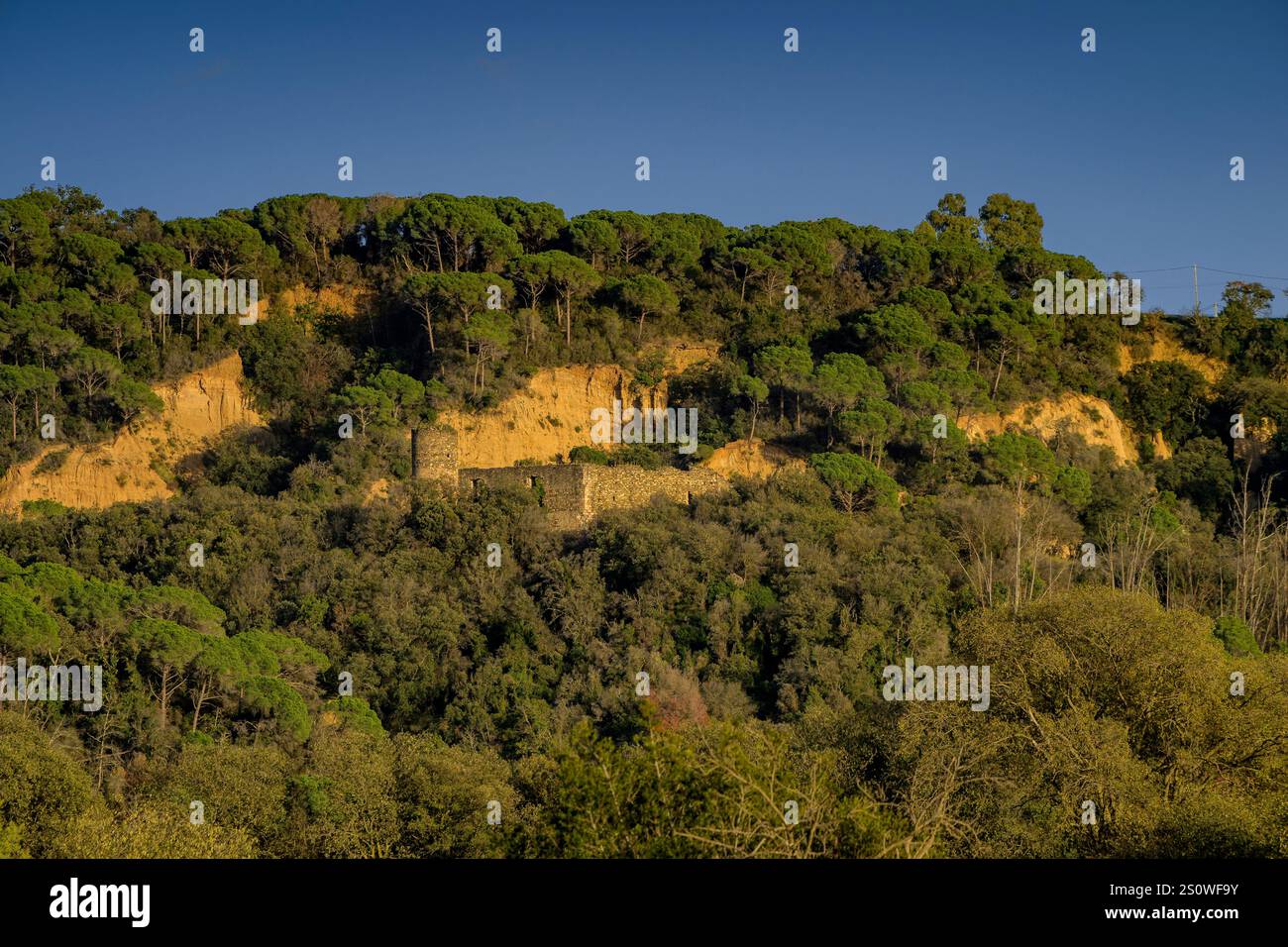 Montclús Castle, hidden between forests and cliffs, at the foot of the ...