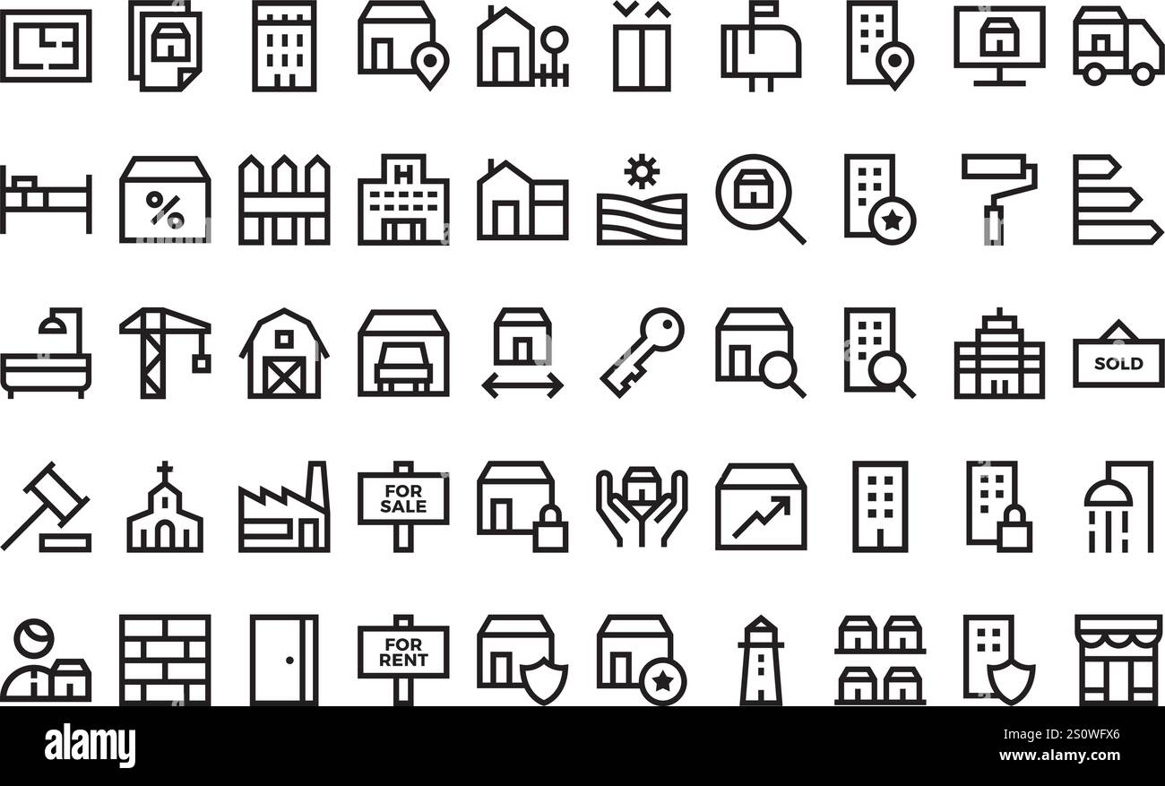 Real estate icons High-Quality Vector Icons Collection with Editable ...