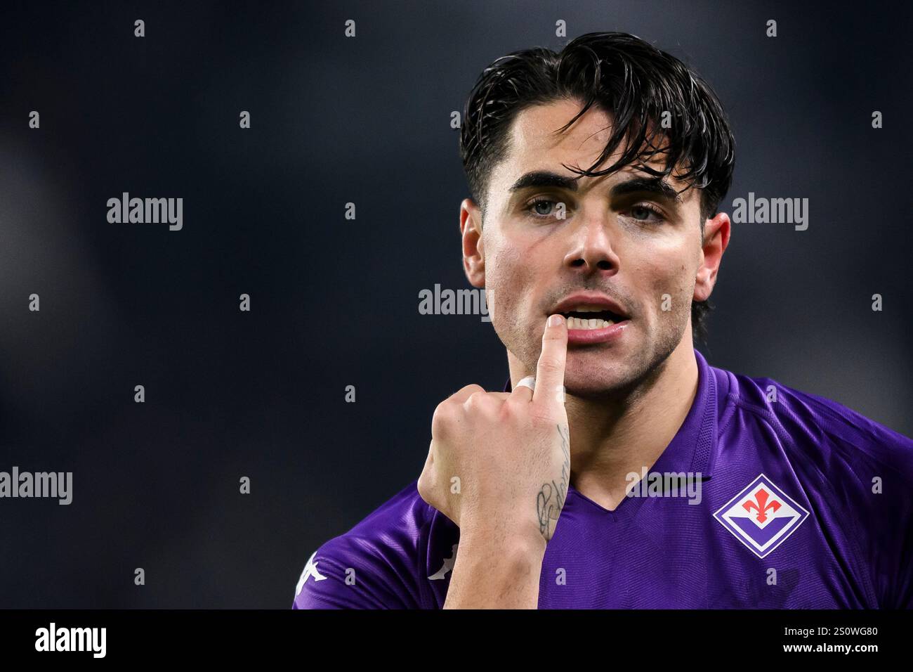 Turin, Italy. 29 December 2024. Riccardo Sottil of ACF Fiorentina ...