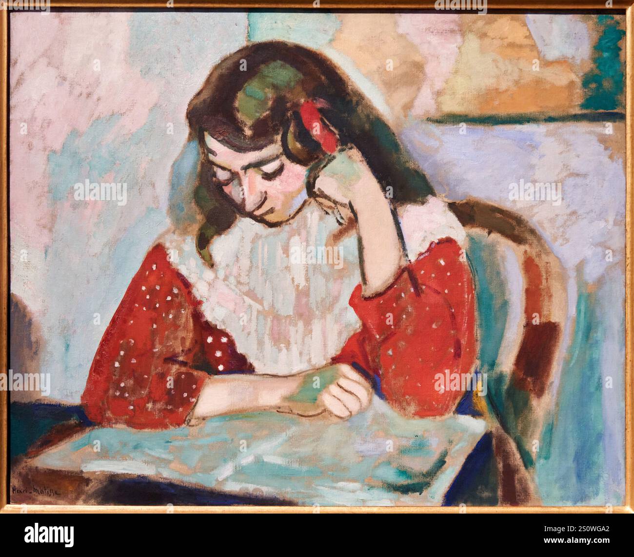 Marguerite Reading, 1906, Henri Matisse (1869-1954 Stock Photo - Alamy