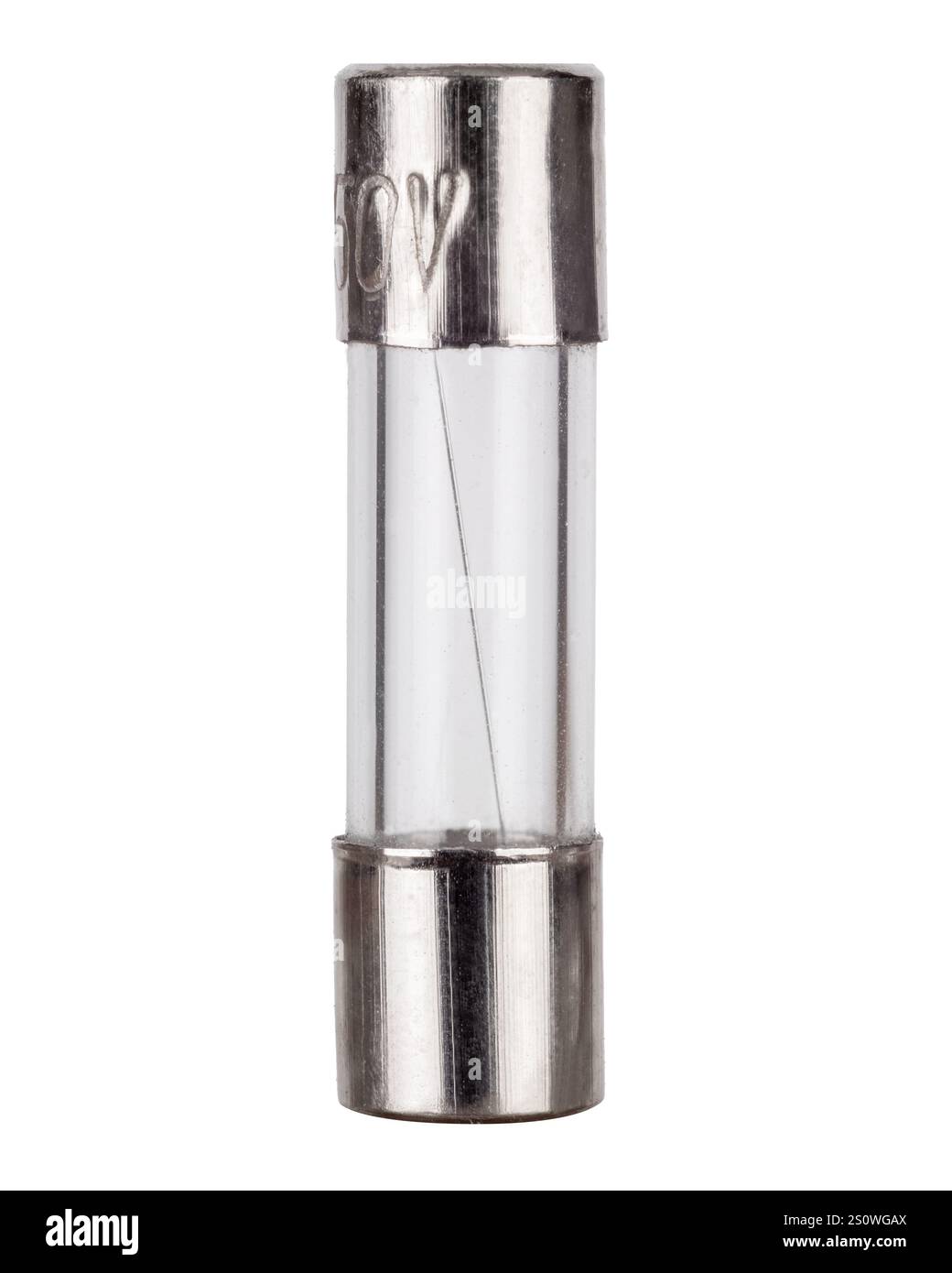 Glass Cartridge Fuse Isolated on White Stock Photo - Alamy