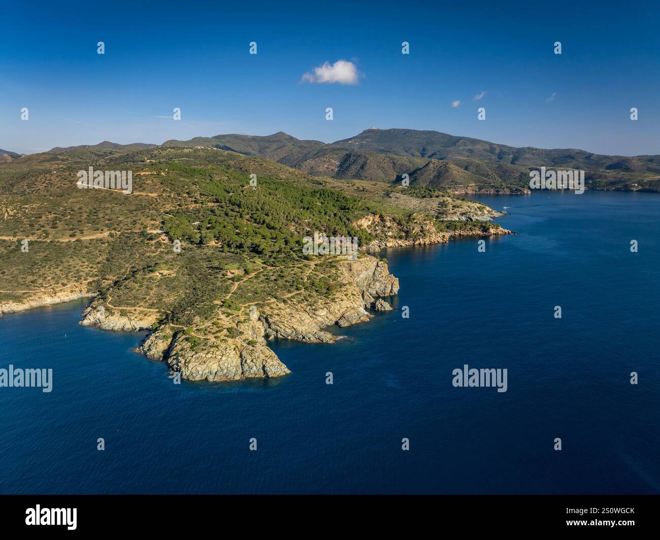 Aerial view of Punta Falconera, at Cap de Creus, in Costa Brava (Alt ...