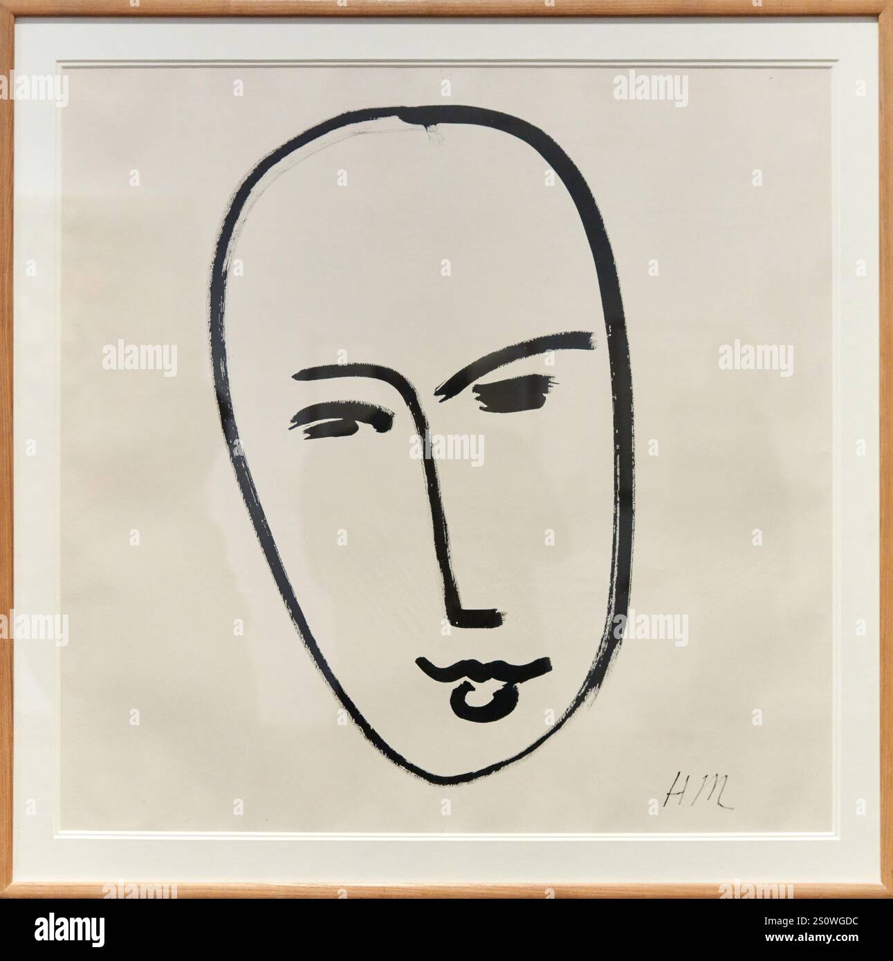 Big Head, 1951, Chinese ink and brush on corrugated paper with Canson ...