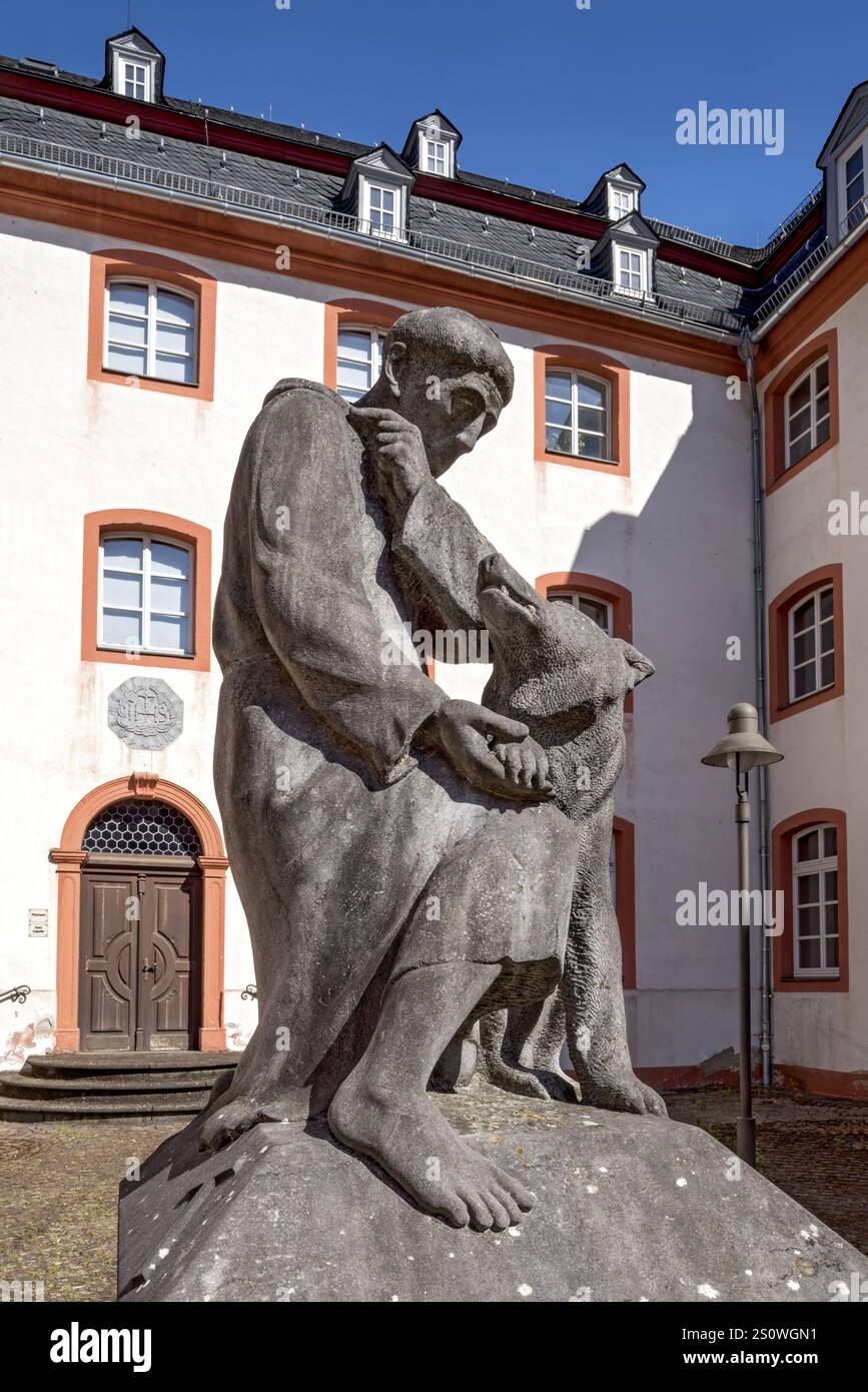 Statue of St Francis with wolf, Francis of Assisi, former Jesuit ...