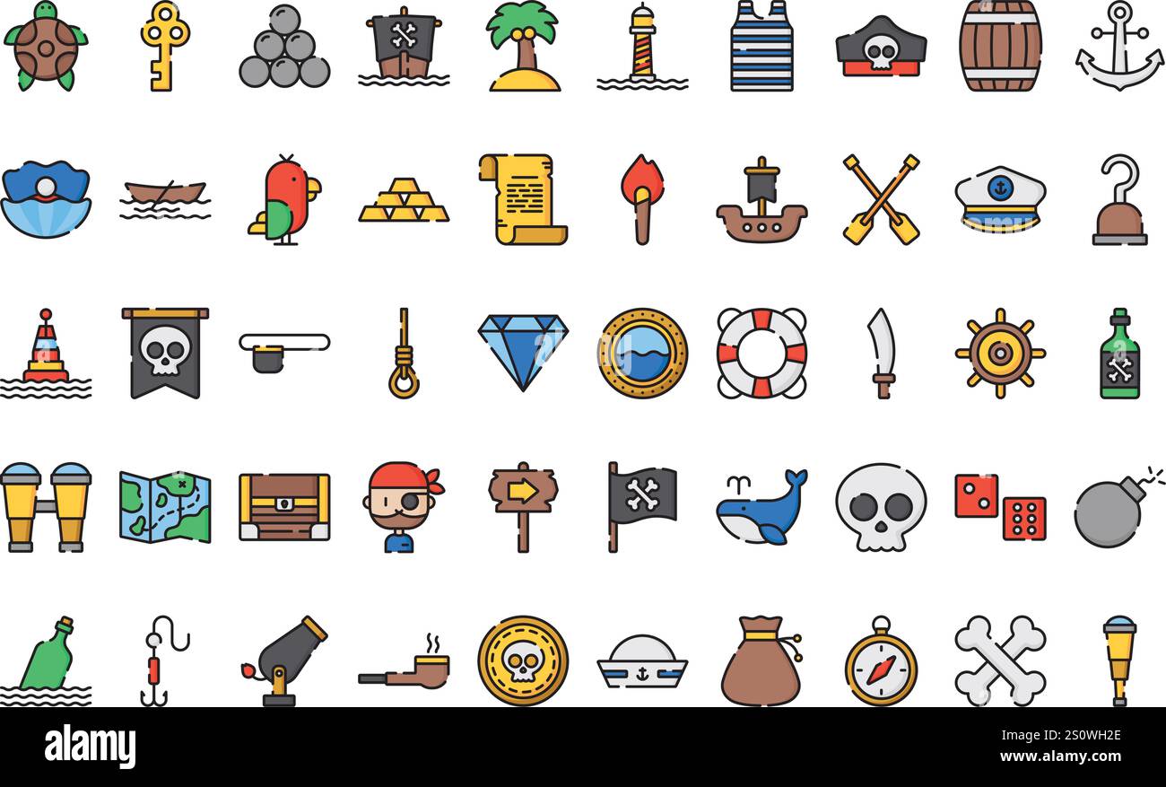 Pirates icons High-Quality Vector Icons Collection with Editable Stroke ...