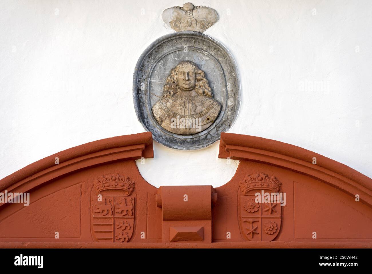 Relief, medallion and coat of arms of Johann Ludwig Prince of Nassau ...