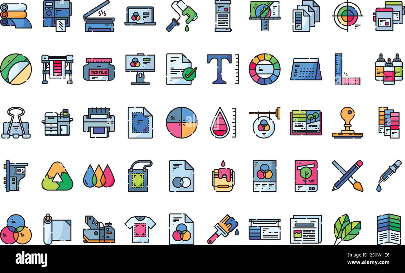 Printing icons high quality Cut Out Stock Images & Pictures - Alamy