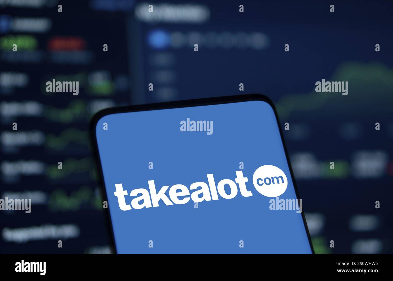 takealot.com logo is displayed on smartphone. Takealot.com is a South ...