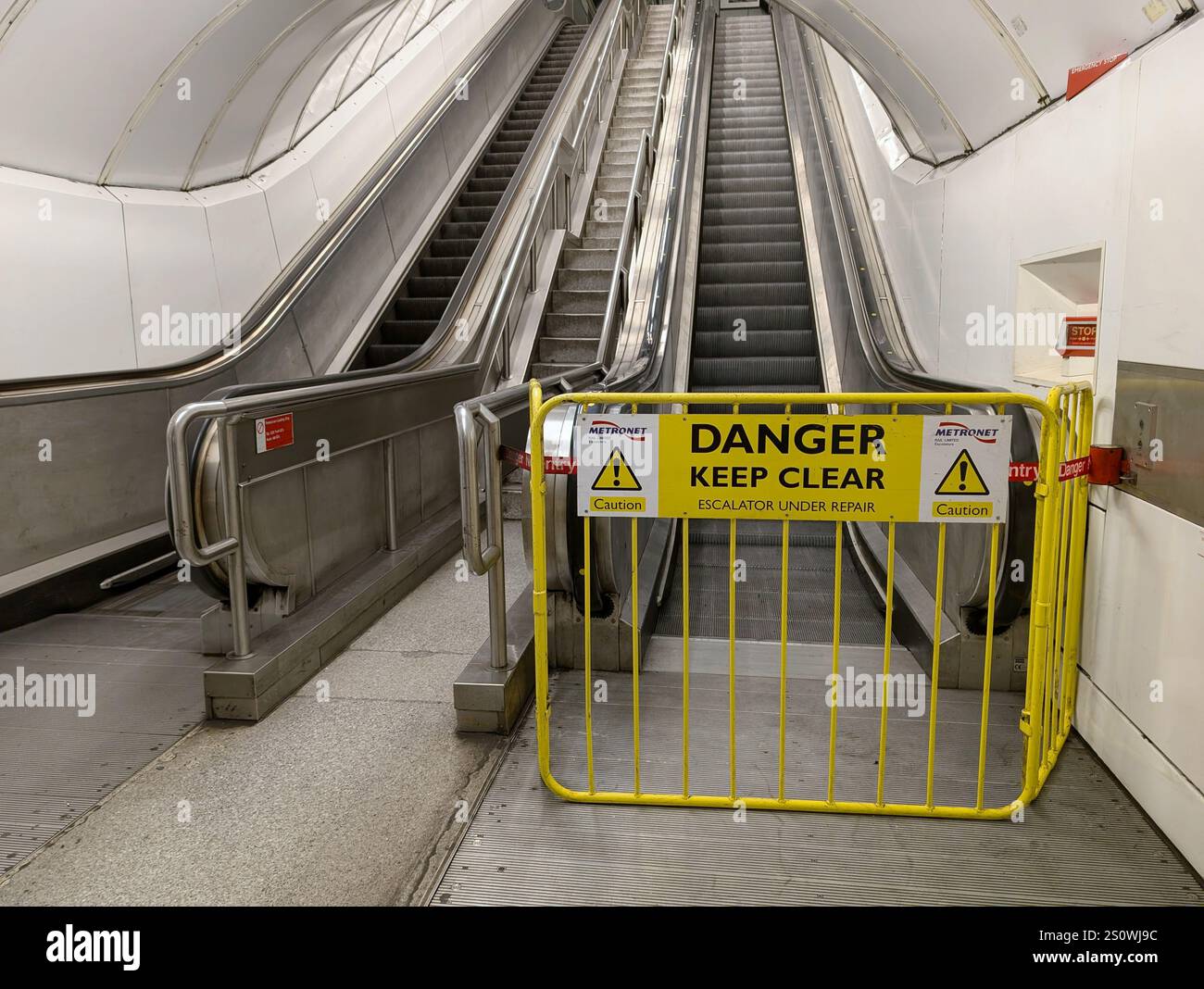 17th July 2024 London, UK - Escalator is out of service due to ...