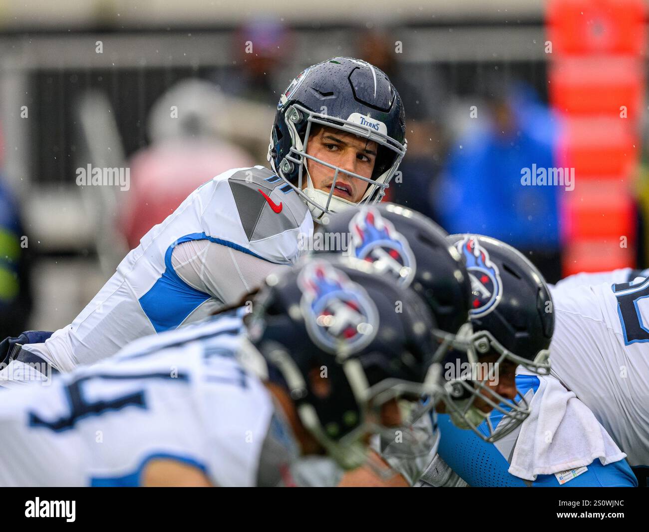 Jacksonville, FL, USA. 29th Dec, 2024. Tennessee Titans quarterback ...