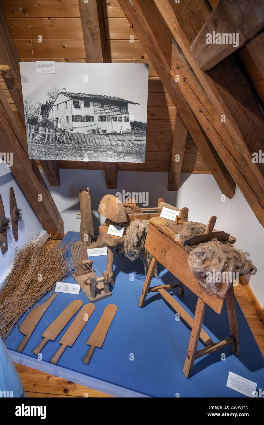 Tools for processing flax, local history museum, Wiggensbach, Allgaeu ...