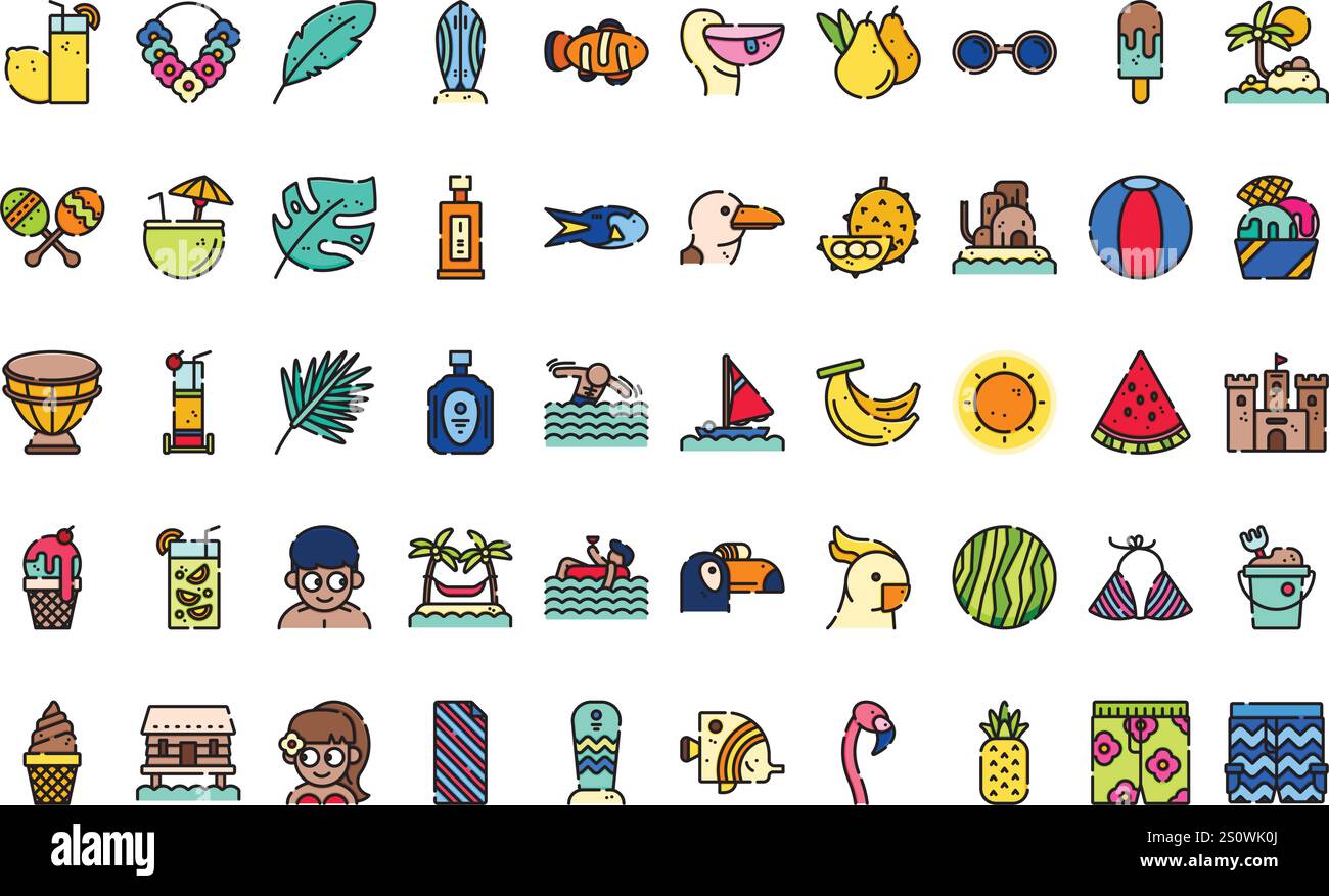 Tropical icons High-Quality Vector Icons Collection with Editable ...