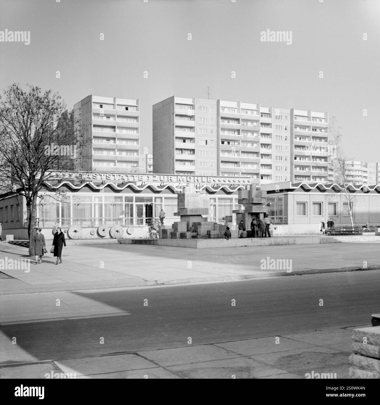 Midtown area neighborhood district Black and White Stock Photos ...