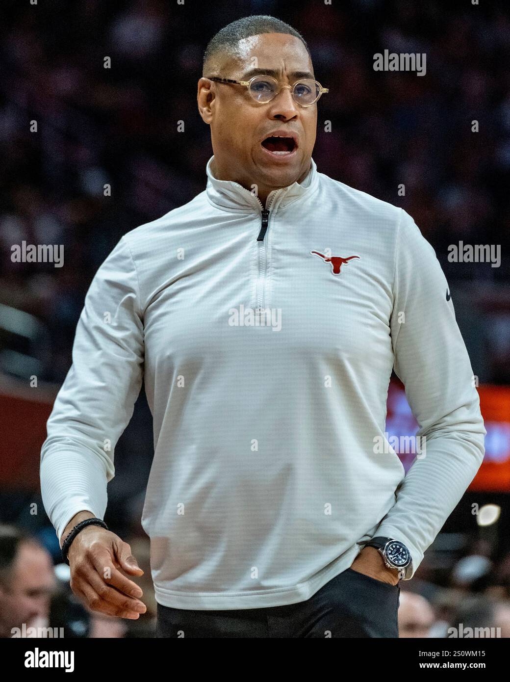 Dec 29, 2024. Head coach Rodney Terry of the Texas Longhorns in action ...