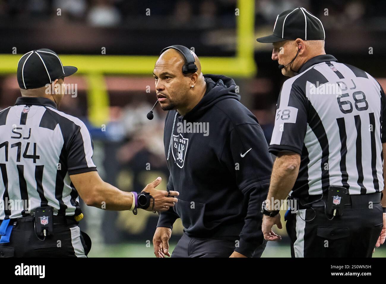 New Orleans, Louisiana, USA. 29th Dec, 2024. Las Vegas Raiders head ...
