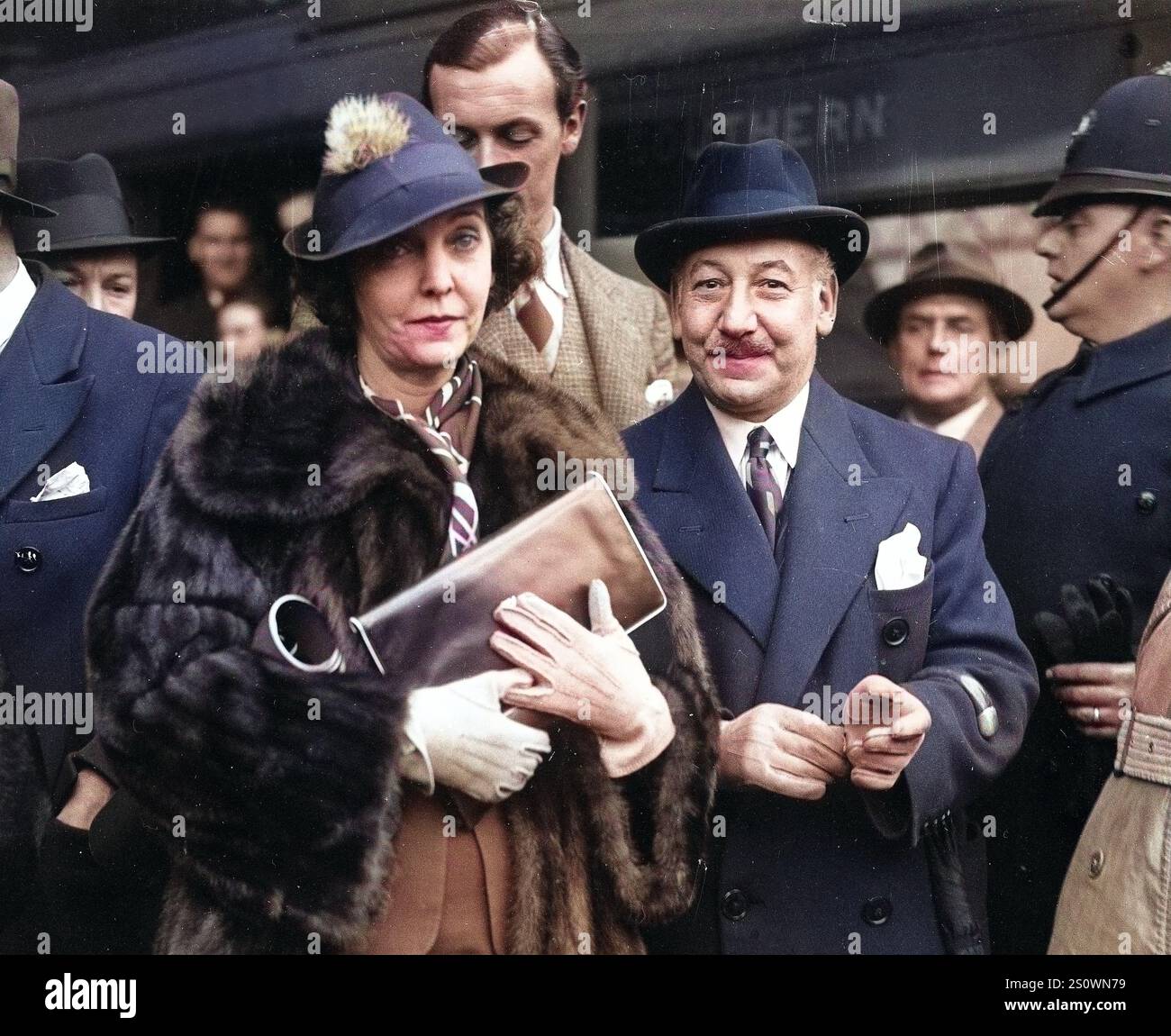 American actress Zasu Pitts arrving at Waterloo Station, London 1938 ...