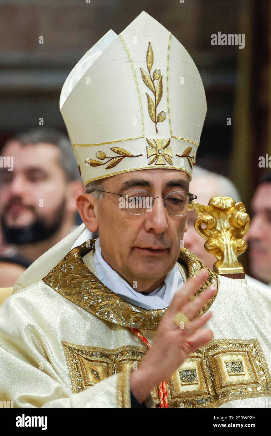 Rome, Italy. 29th Dec, 2024. RomeÕs Vicar Cardinal Baldassare Reina ...