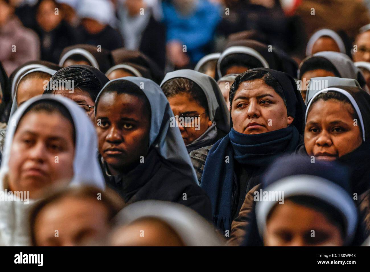 Rome, Italy, 29 December, 2024. Nuns attend a Mass following a ceremony ...