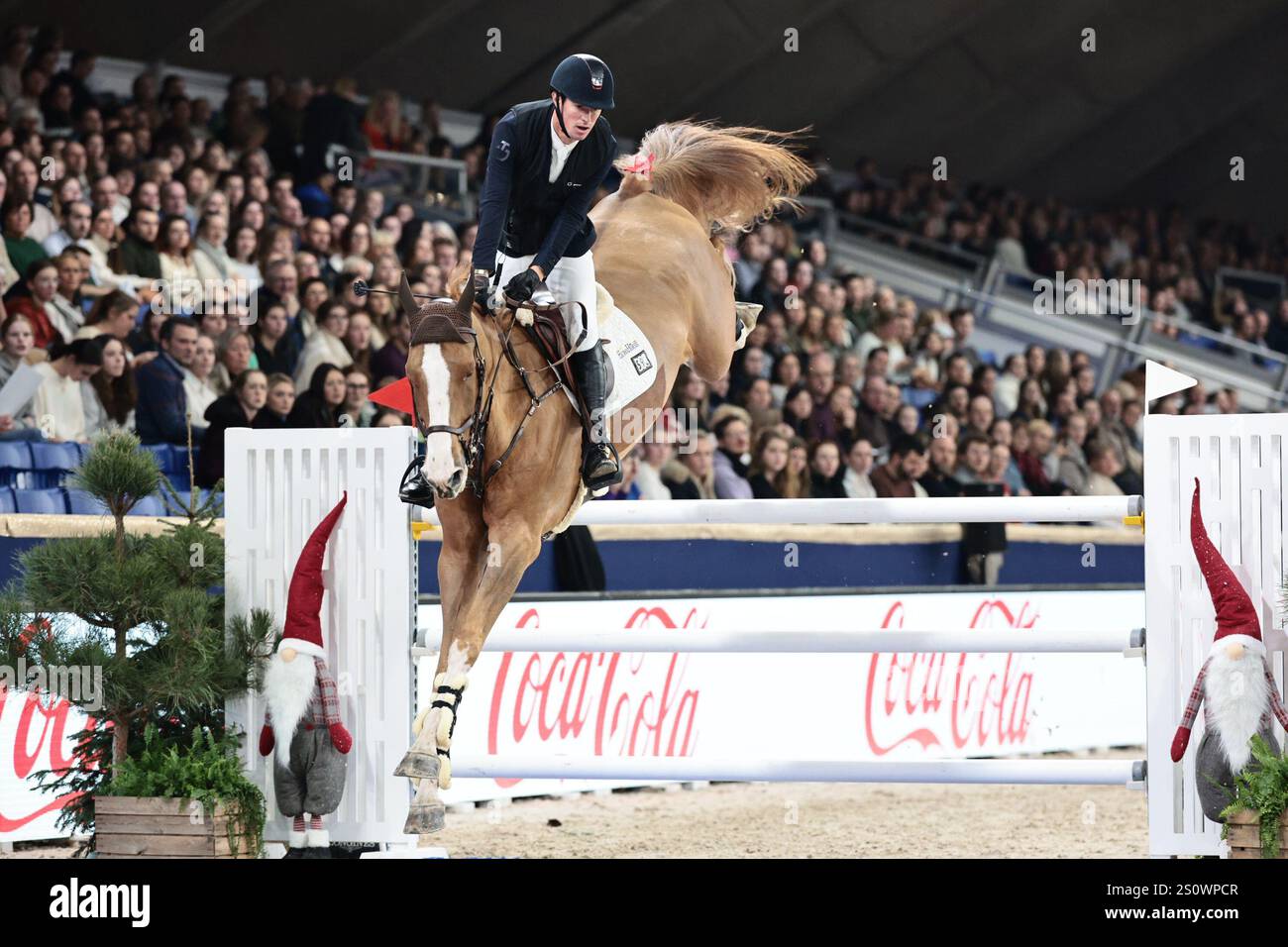 Jos Verlooy of Belgium with Renshaw van't Meulenhof during the Jumping ...