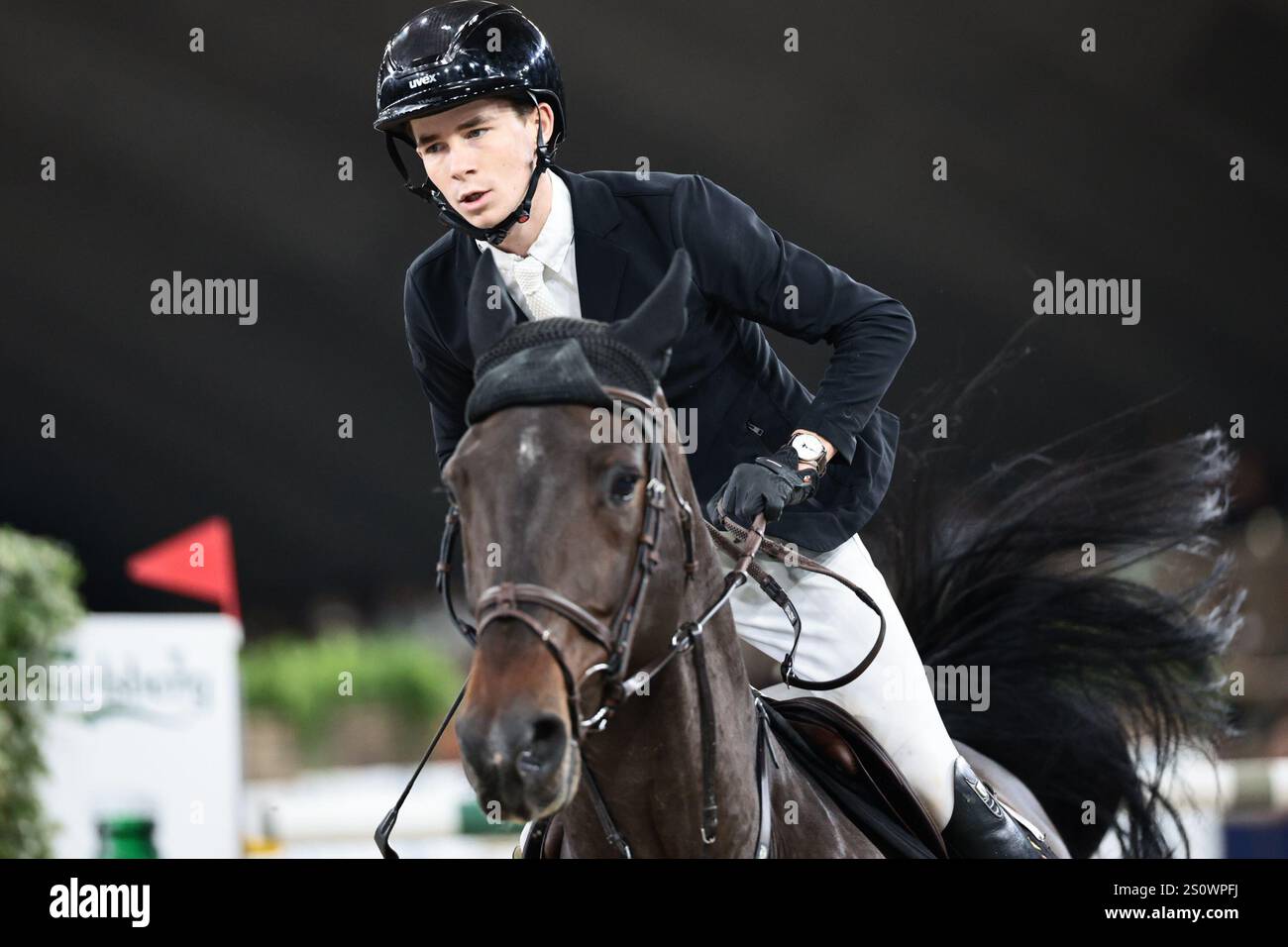 Thibeau Spits of Belgium with Conrad Quality Z during the Jumping ...