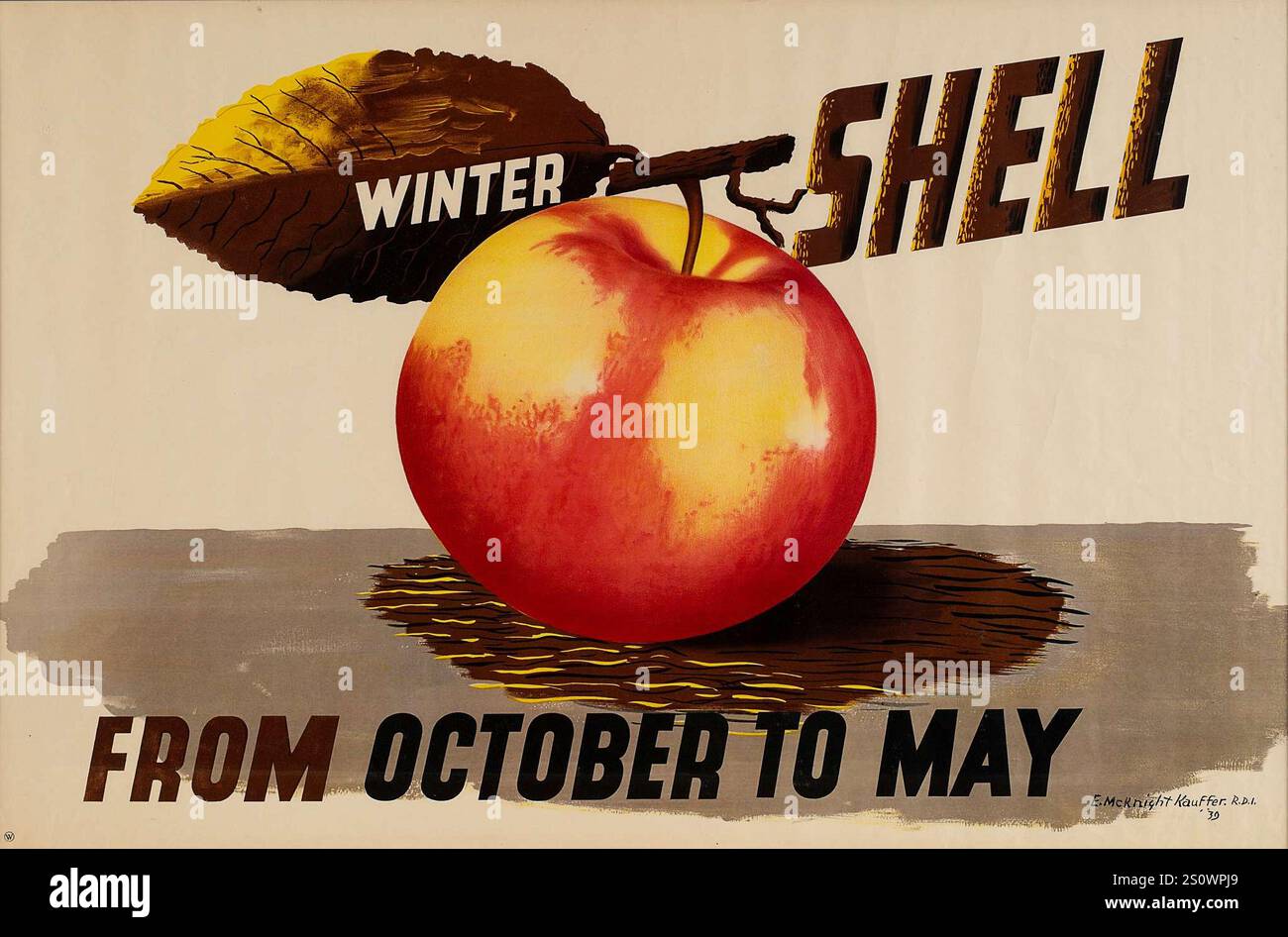 Vintage advertising Shell- "Winter Shell, from October to May" . by ...