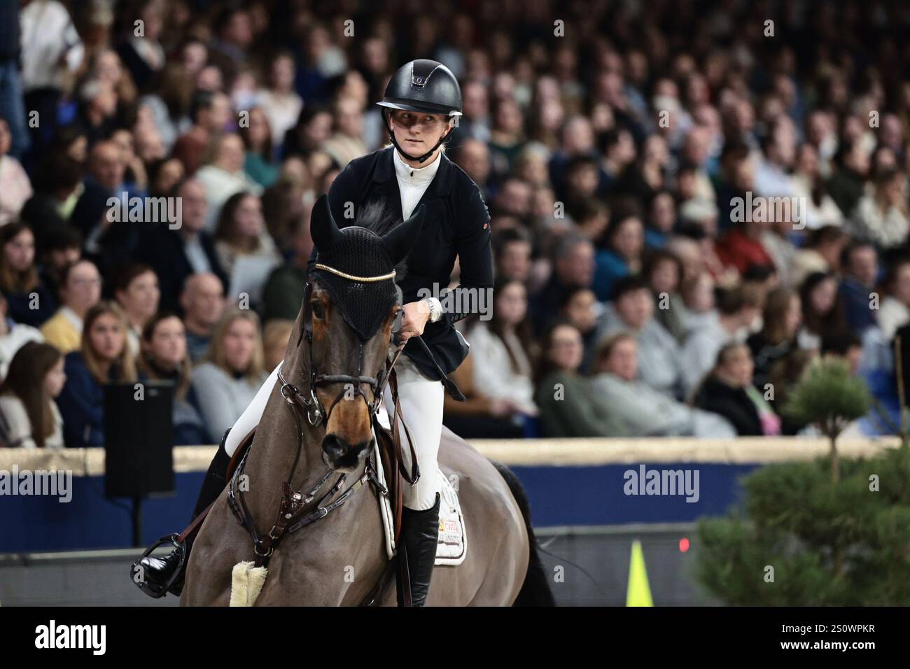 Laura Baaring Kjaergaard of Denmark with Guppie VDL during the Jumping ...