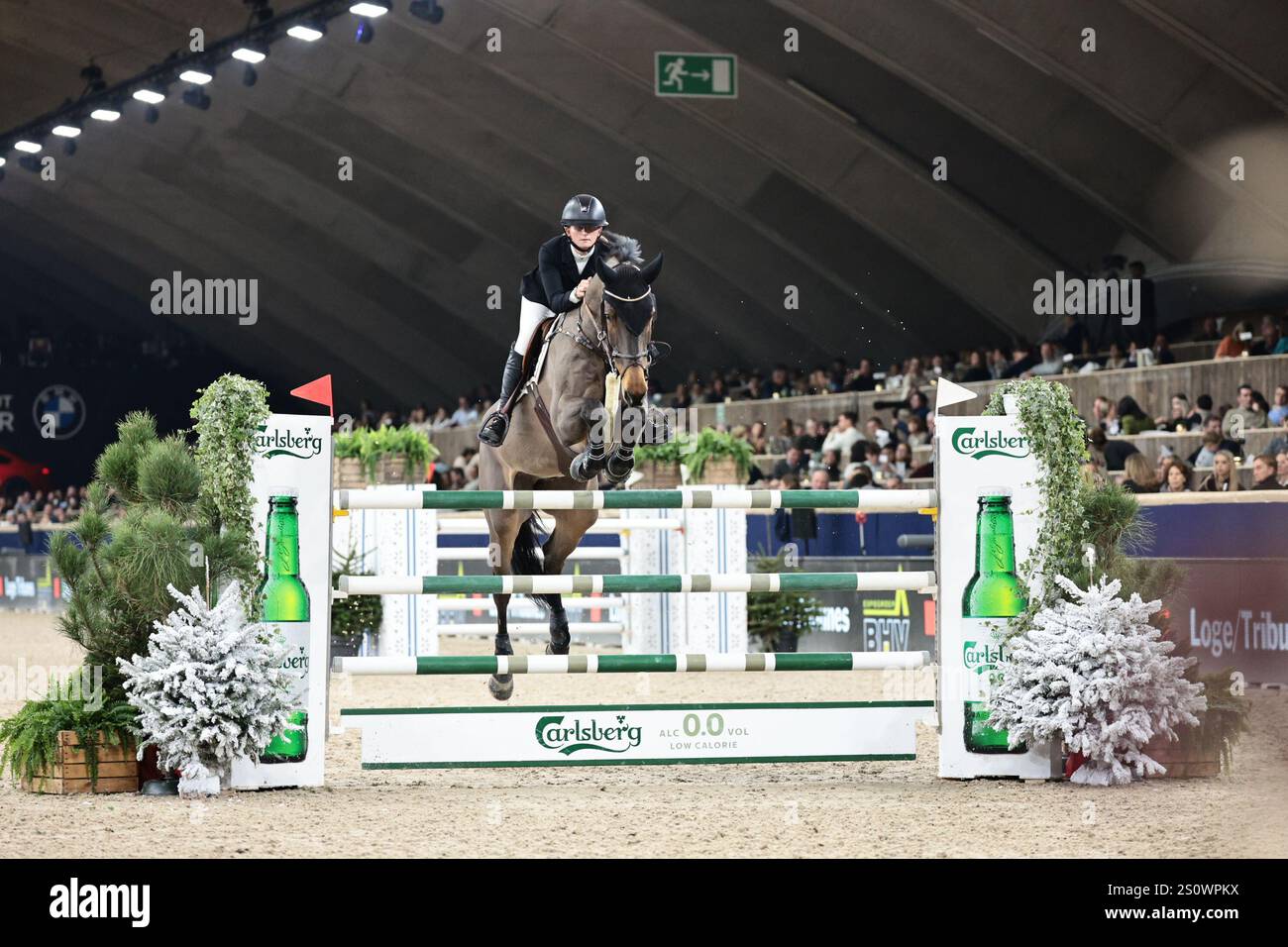 Laura Baaring Kjaergaard of Denmark with Guppie VDL during the Jumping ...