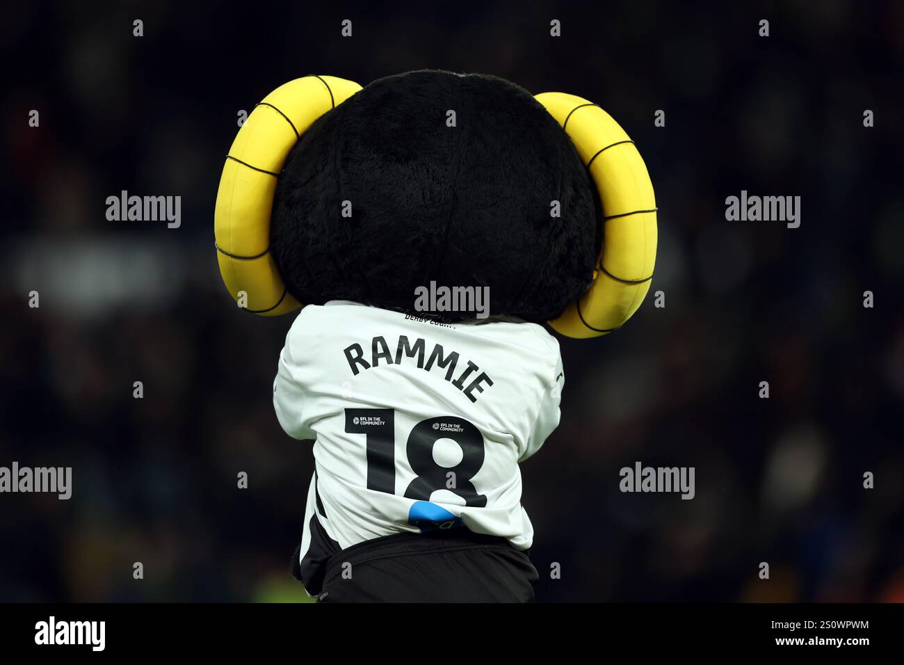 Derby mascot 'Rammie The Ram' after the Sky Bet Championship match at ...