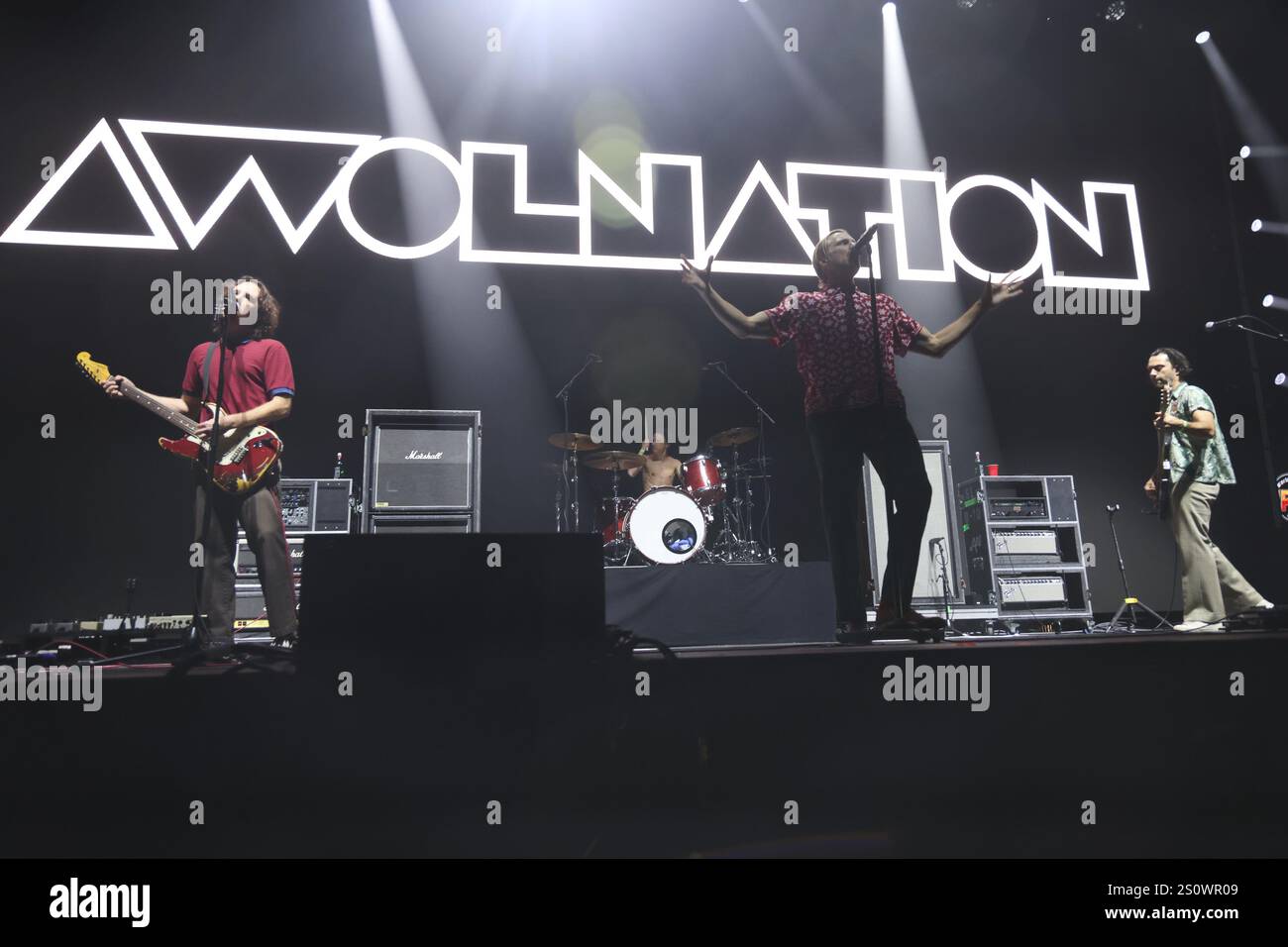 Zach Irons, Isaac Carpenter, Aaron Bruno, and Josh Moreau of AWOLNATION ...