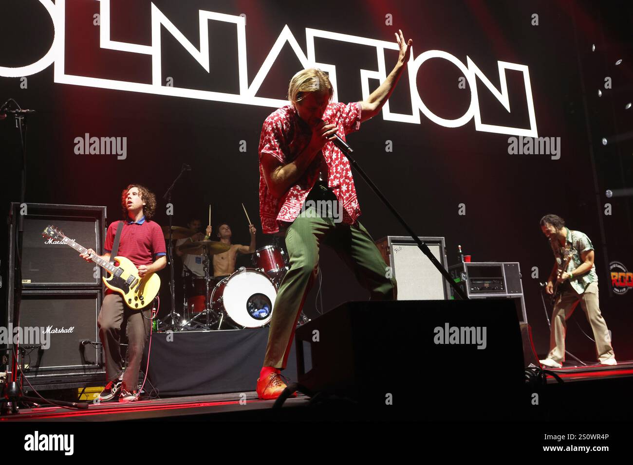 Zach Irons, Isaac Carpenter, Aaron Bruno, and Josh Moreau of AWOLNATION ...