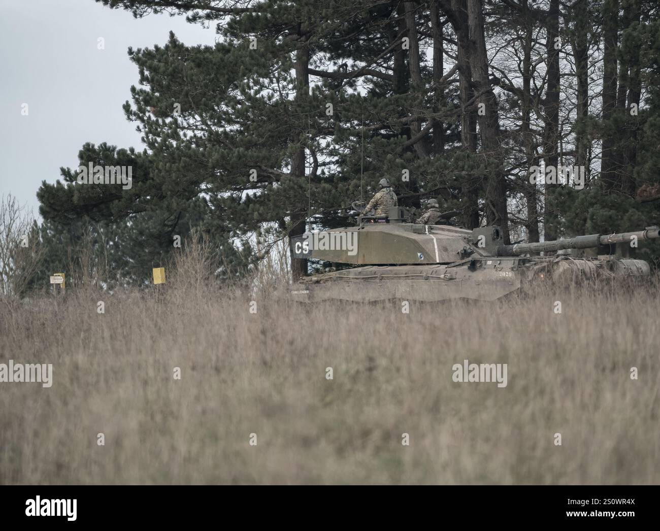 commander and gunner directing a british army challenger ii 2 FV4034 ...