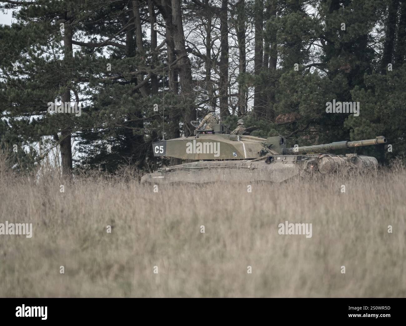 commander and gunner directing a british army challenger ii 2 FV4034 ...