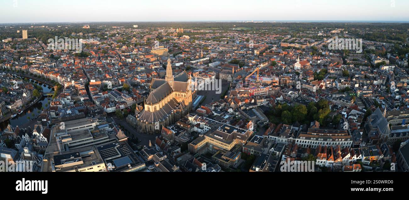Aerial view of the historic city of Haarlem, The Netherlands Stock ...