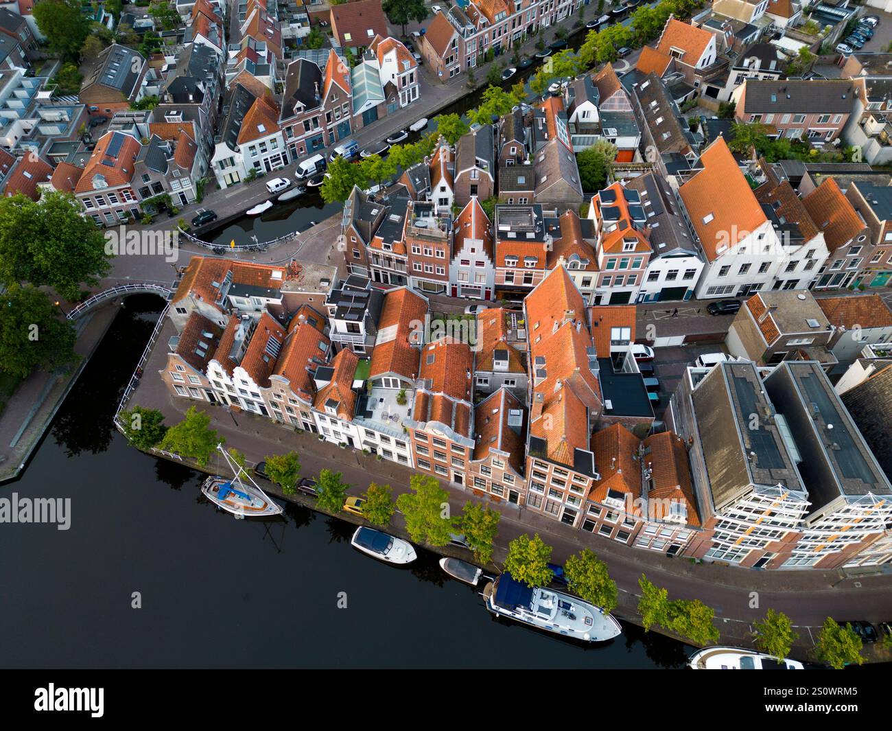 Aerial view of the historic city of Haarlem, The Netherlands Stock ...