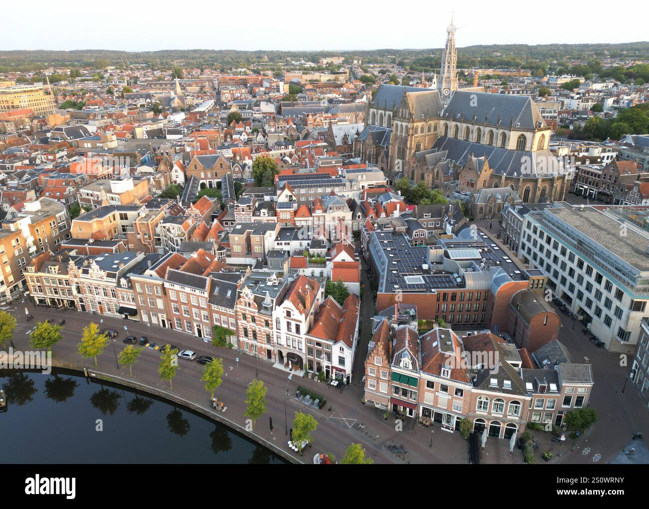 Aerial view of the historic city of Haarlem, The Netherlands Stock ...