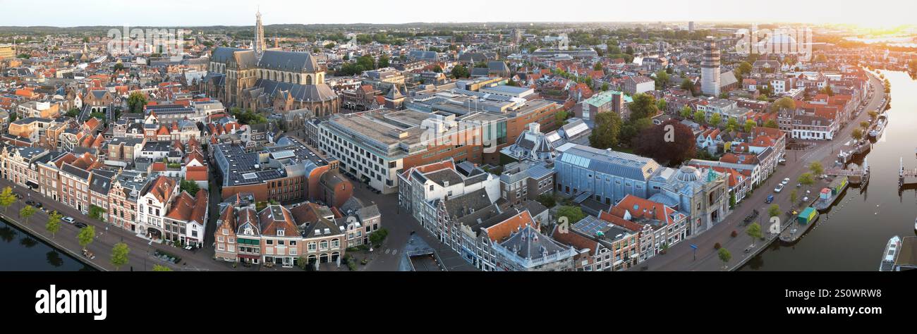 Aerial view of the historic city of Haarlem, The Netherlands Stock ...