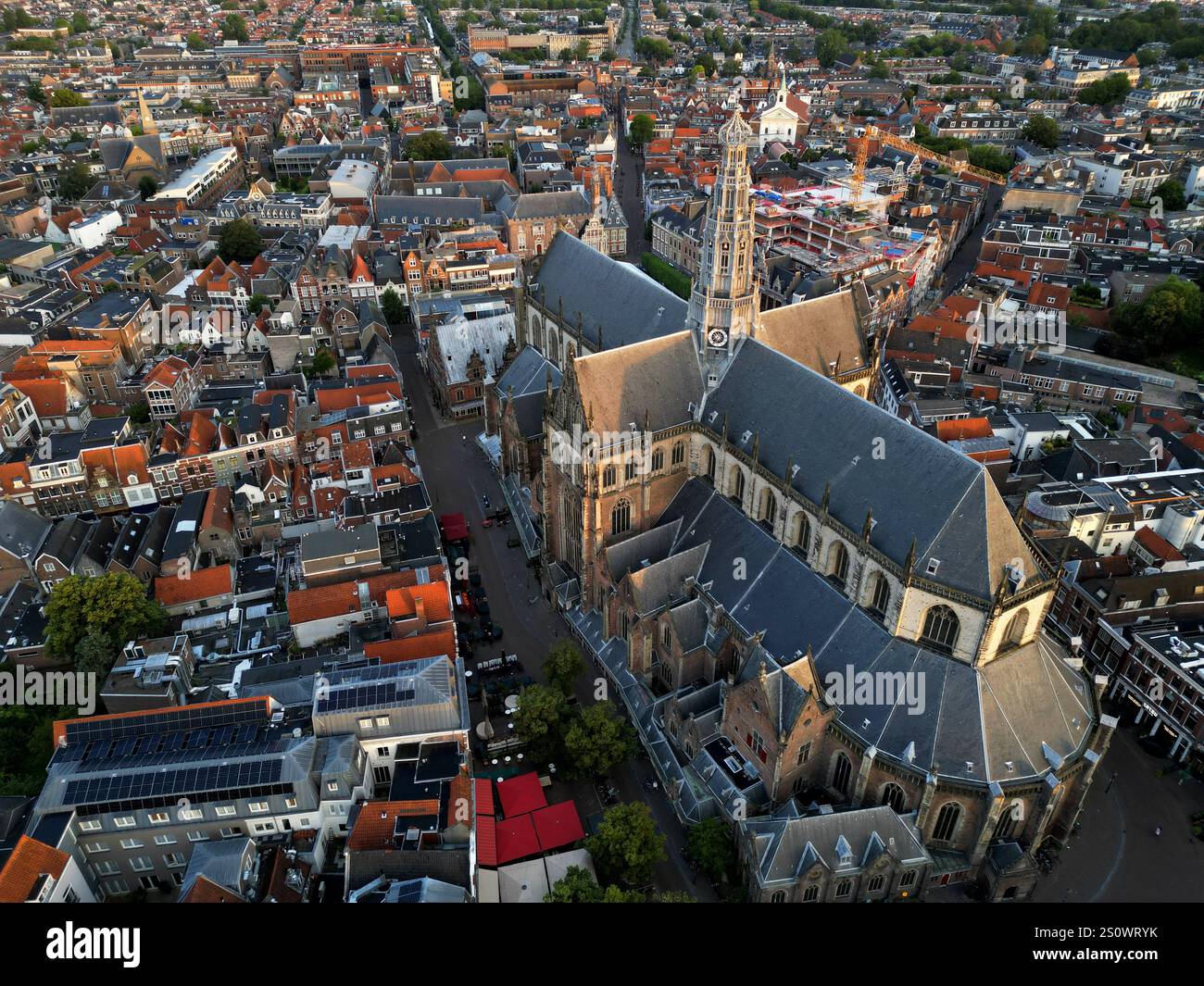 Aerial view of the historic city of Haarlem, The Netherlands Stock ...